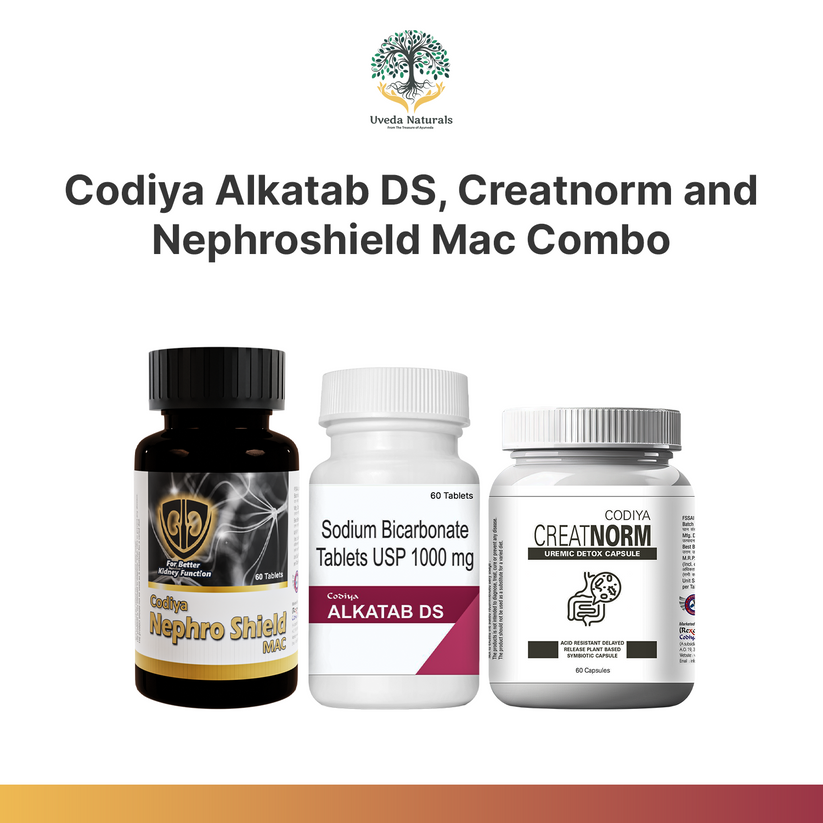 Codiya Alkatab DS, Creatnorm and Nephroshield Mac Combo – Uveda Naturals