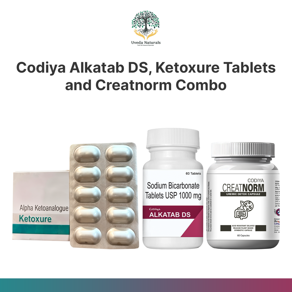 Codiya Alkatab DS, Ketoxure Tablets and Creatnorm Combo – Uveda Naturals