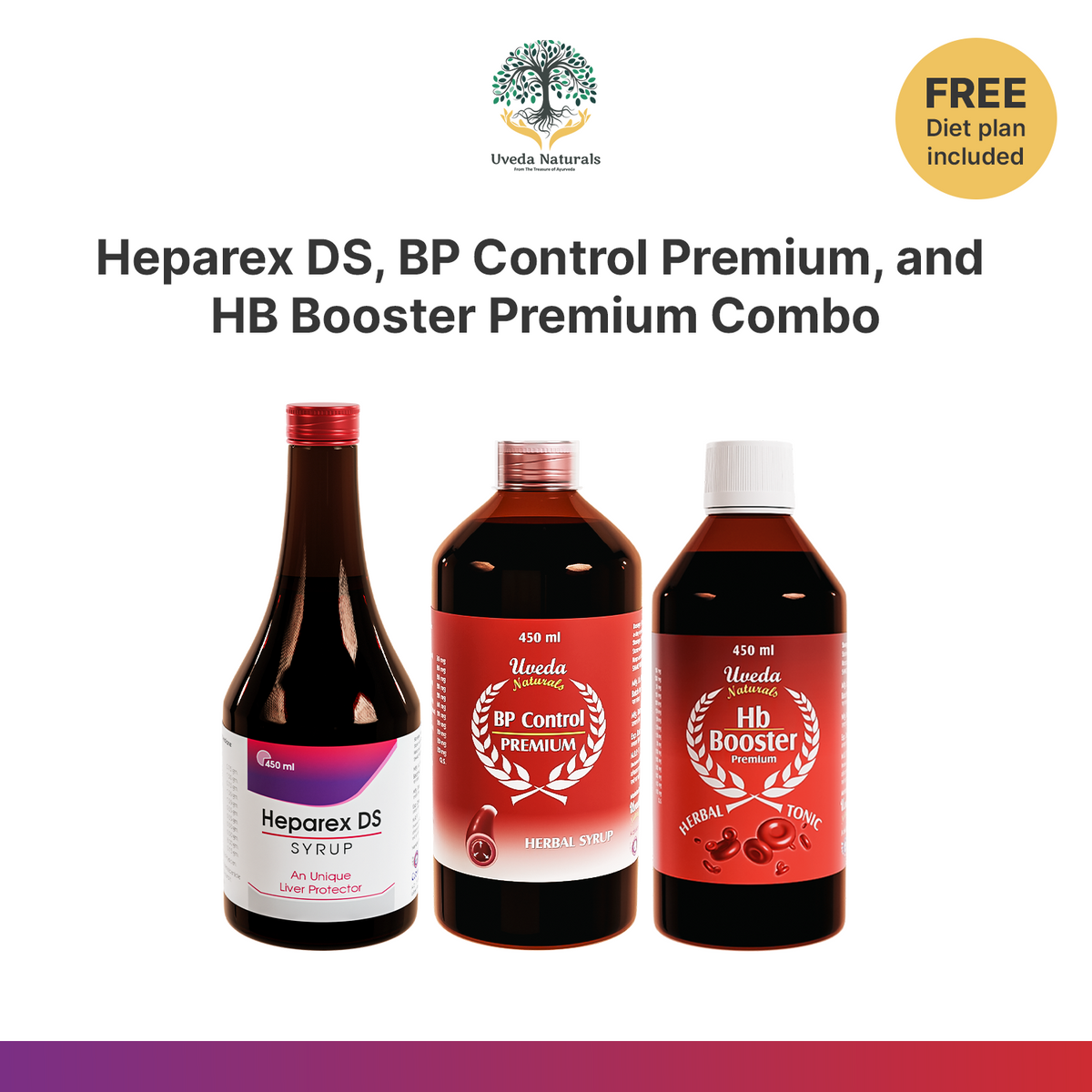 Heparex DS, BP Control Premium & HB Booster Premium Combo – Uveda Naturals